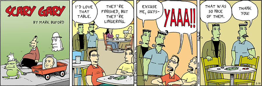 Scary Gary for Feb 18, 2018, by Mark Buford | Creators Syndicate