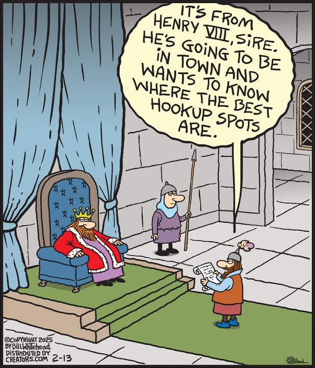 Free Range for Feb 13, 2025, by Bill Whitehead | Creators Syndicate