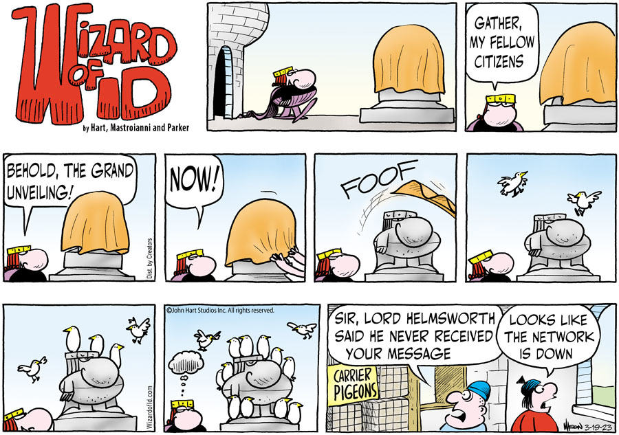 Wizard of Id for Mar 19, 2023, by Mick Mastroianni and Johnny Hart ...