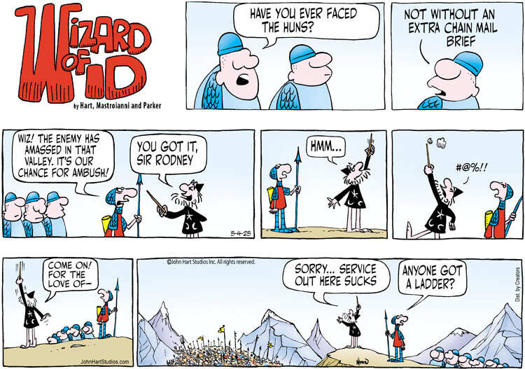 Wizard of Id for May 04, 2025, by Mick Mastroianni and Johnny Hart ...