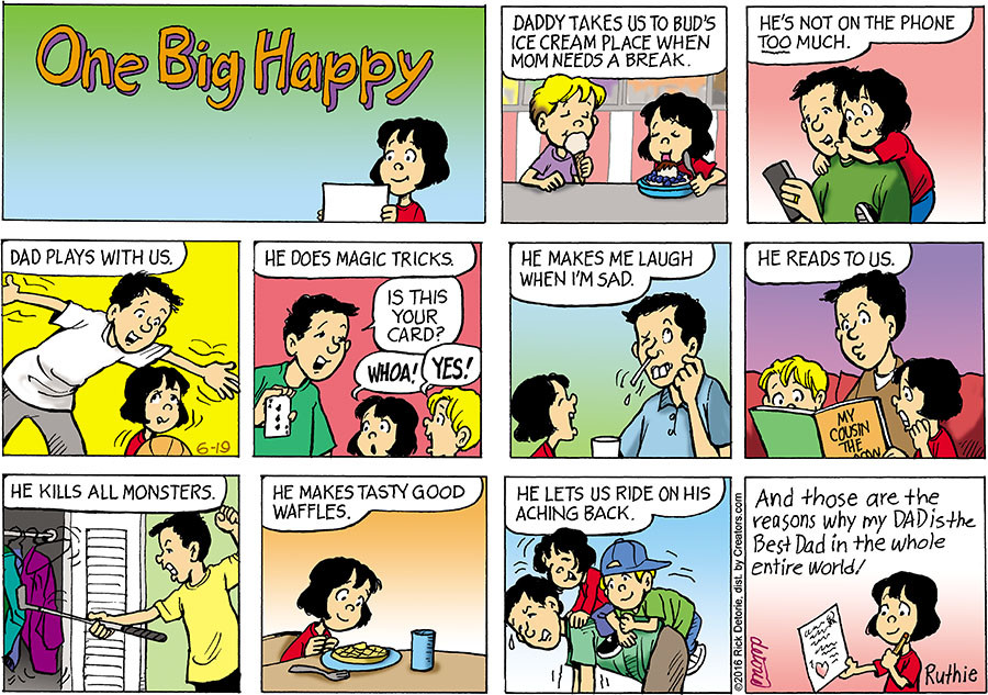 One Big Happy® for Jun 19, 2016, by Rick Detorie | Creators Syndicate