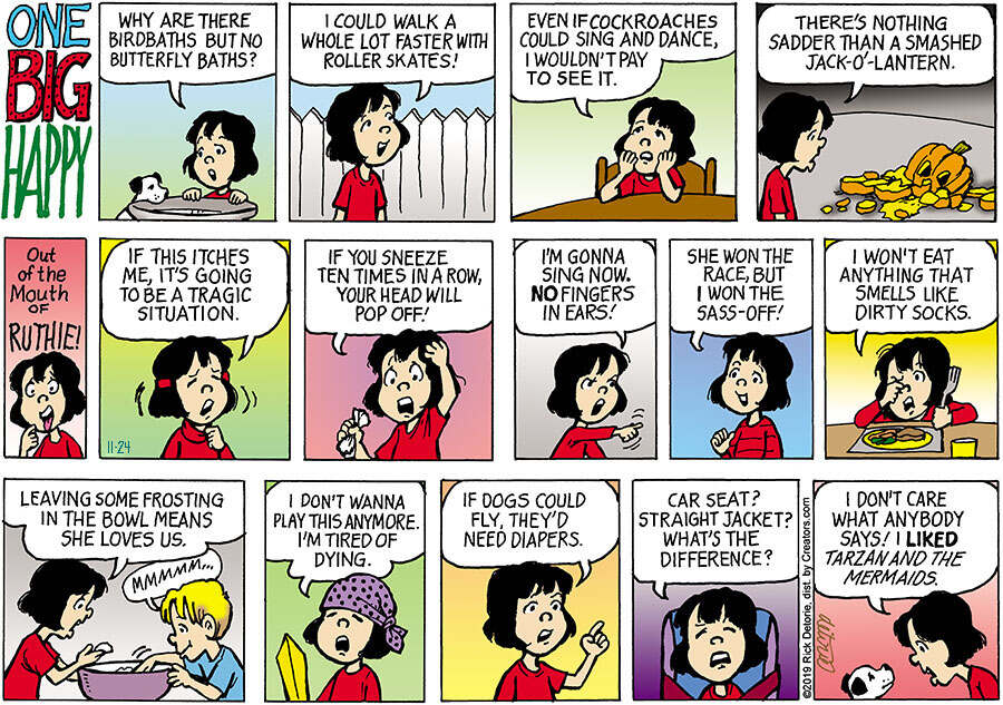 One Big Happy® for Nov 24, 2024, by Rick Detorie | Creators Syndicate