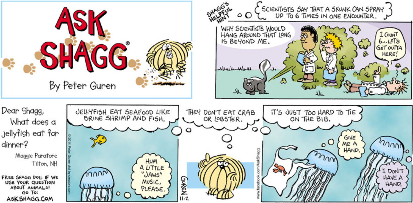 Ask Shagg for Nov 02, 2014, by Peter Guren | Creators Syndicate