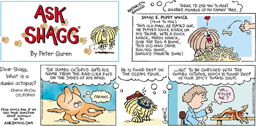 Ask Shagg for Feb 05, 2017, by Peter Guren | Creators Syndicate