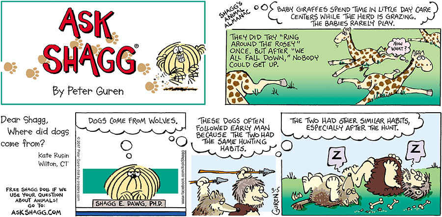 Ask Shagg for Mar 05, 2017, by Peter Guren | Creators Syndicate