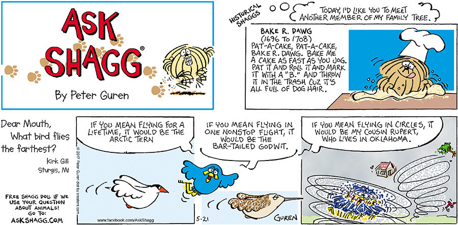 Ask Shagg for May 21, 2017, by Peter Guren | Creators Syndicate