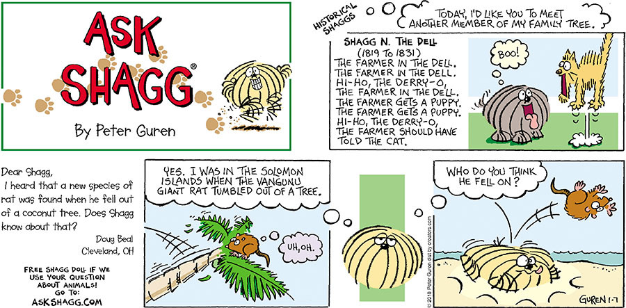 Ask Shagg for Jan 07, 2018, by Peter Guren | Creators Syndicate