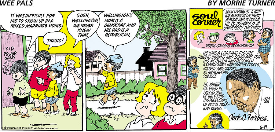 Wee Pals for Jun 19, 2016, by Morrie Turner | Creators Syndicate