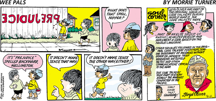 Wee Pals for Aug 21, 2016, by Morrie Turner | Creators Syndicate