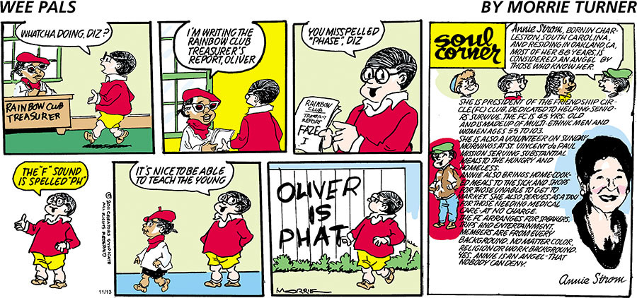 Wee Pals for Nov 13, 2016, by Morrie Turner | Creators Syndicate