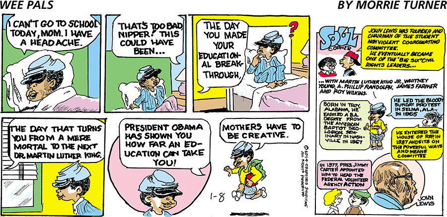 Wee Pals for Jan 08, 2017, by Morrie Turner | Creators Syndicate