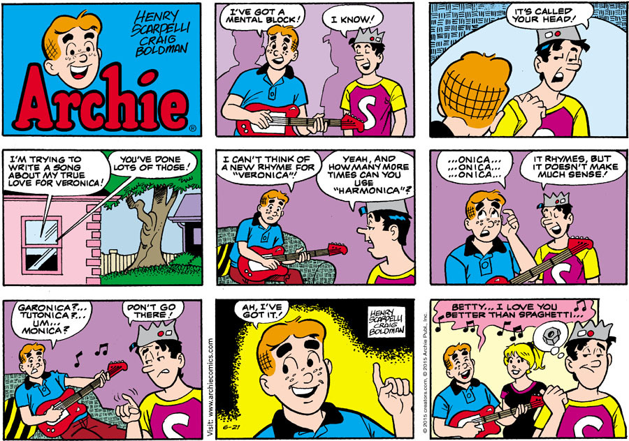 Archie for Jun 21, 2015, by Archie Comic Publications, Craig Boldman ...