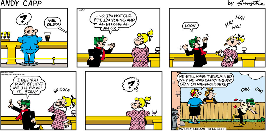 Andy Capp for Dec 22, 2019, by Reg Smythe | Creators Syndicate