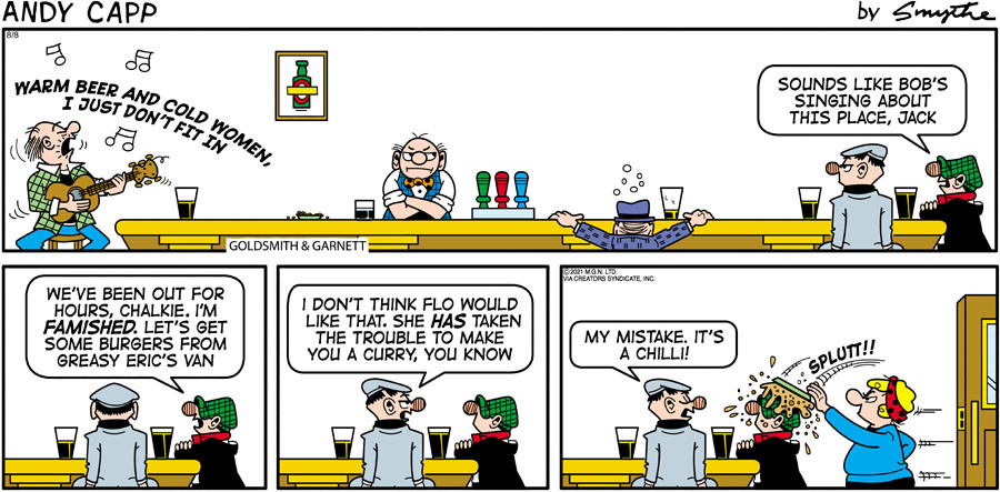 Andy Capp for Aug 08, 2021, by Reg Smythe | Creators Syndicate