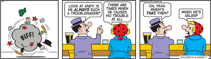 Andy Capp for Oct 03, 2023, by Reg Smythe | Creators Syndicate