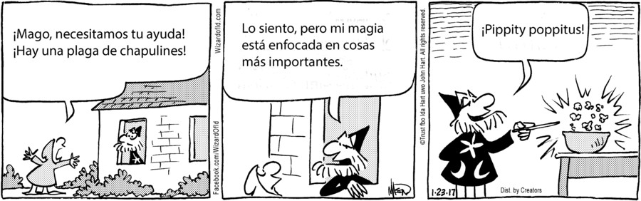 Wizard of Id Spanish for Jan 23, 2017, by Mick Mastroianni and Johnny ...