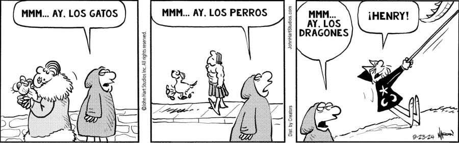 Wizard of Id Spanish for Sep 23, 2024, by Mick Mastroianni and Johnny ...