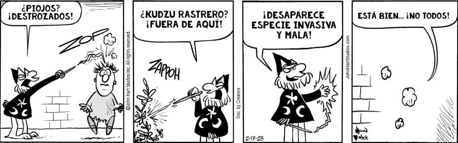 Wizard of Id Spanish for Feb 17, 2025, by Mick Mastroianni and Johnny ...