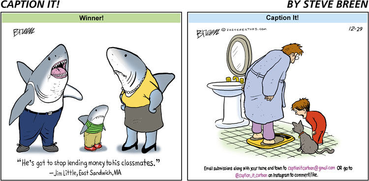 Caption It! for Dec 29, 2024, by Steve Breen | Creators Syndicate