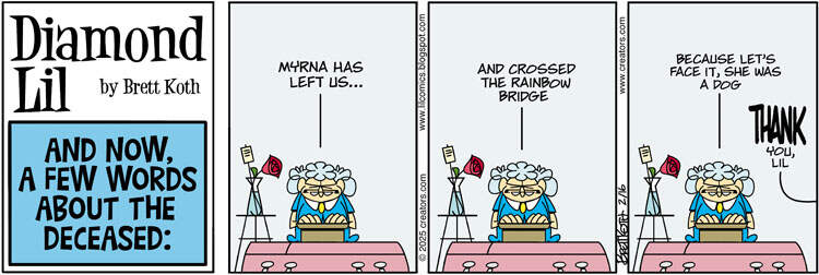 Diamond Lil for Feb 16, 2025, by Brett Koth | Creators Syndicate